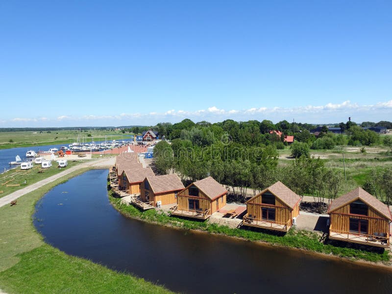 Dreverna Town Marina, Lithuania Editorial Photo - Image of homes ...