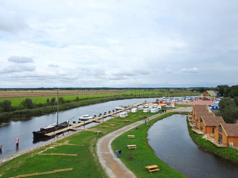 Dreverna Town Marina, Lithuania Editorial Stock Image - Image of ...