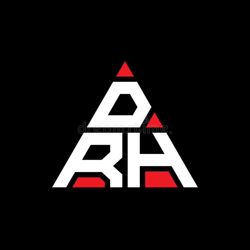 DRH Triangle Letter Logo Design with Triangle Shape. DRH Triangle Logo ...