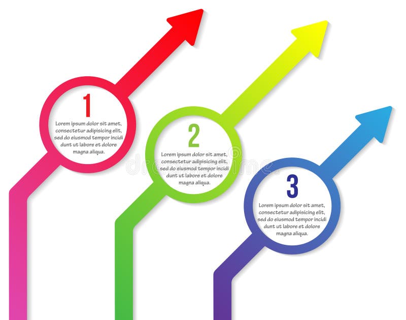 Drie diagonale pijlen vector illustratie. Illustration of aantal - 31149667