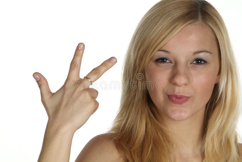 Vier met vinger stock afbeelding. Image of appreciatie - 5376317