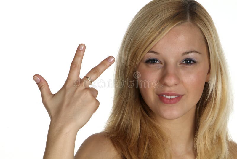 Vier met vinger stock afbeelding. Image of appreciatie - 5376317