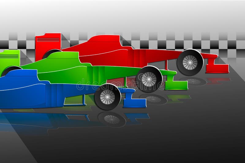 F1 Formule Automobiele Raceauto De Wereld Vector Illustratie ...
