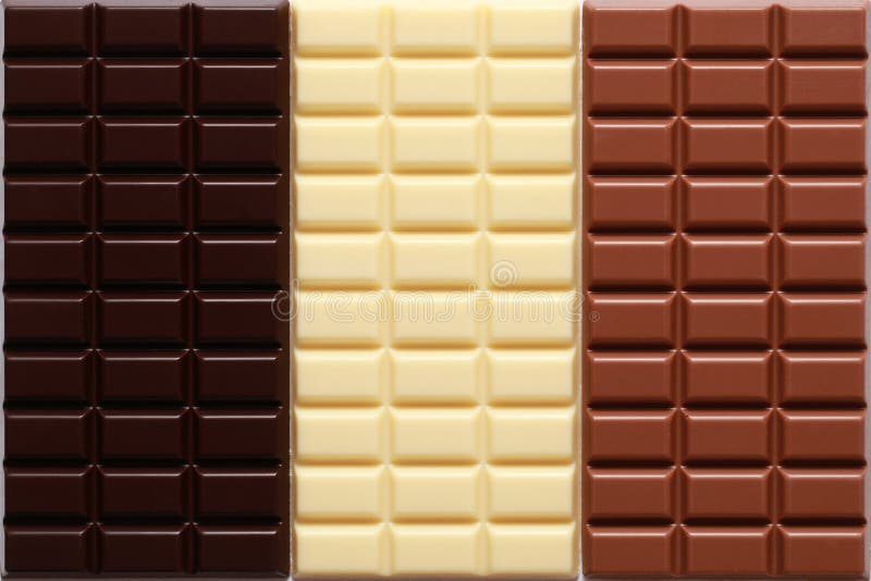 Drie soorten chocolade stock afbeelding. Image of zoet - 22443533 Drie soorten chocolade stock afbeelding. Image of zoet - 22443533