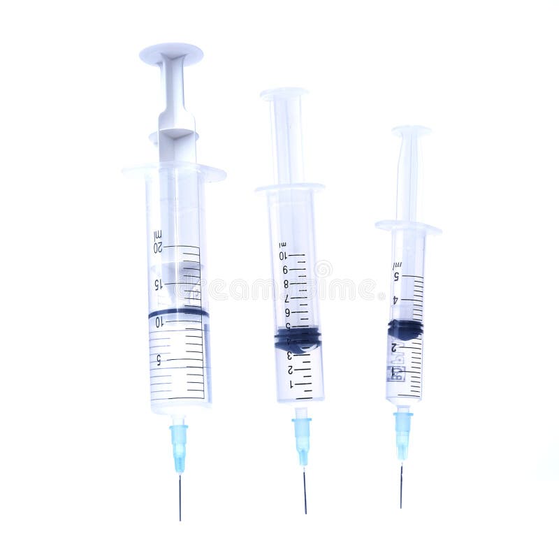 Drie spuiten stock afbeelding. Image of behandeling, bescherming - 49325