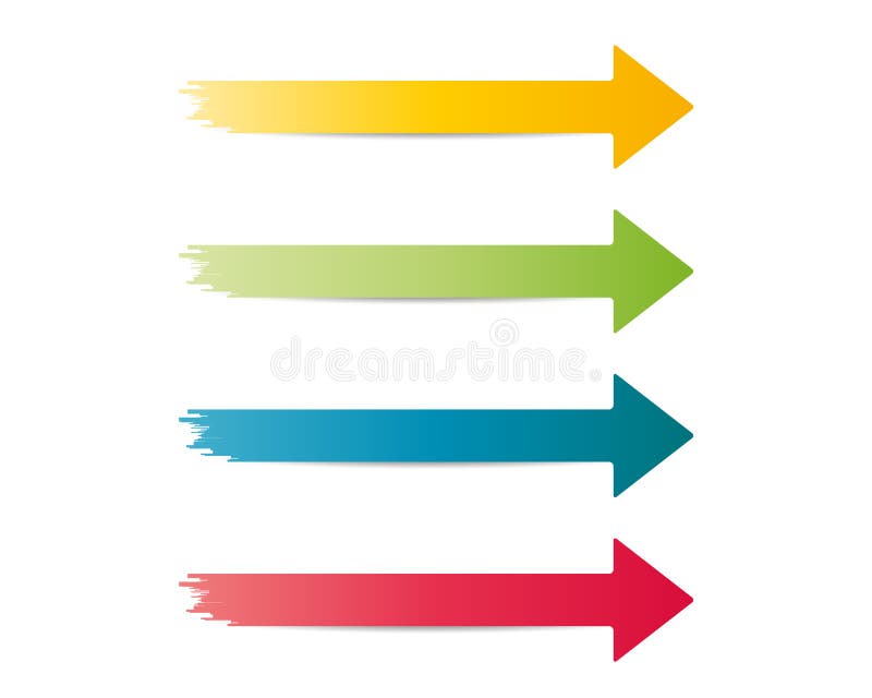 Drie verschillende pijlen vector illustratie. Illustration of pijl ...