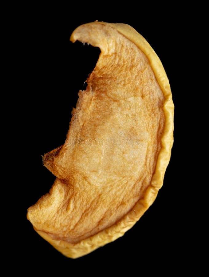Dried Apple Isolated on Black Background Stock Image - Image of healthy ...