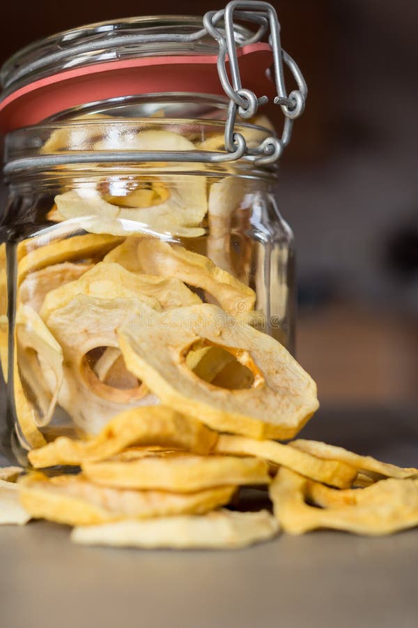 Dried Apple Rings in a Jar stock image. Image of foods - 35018569