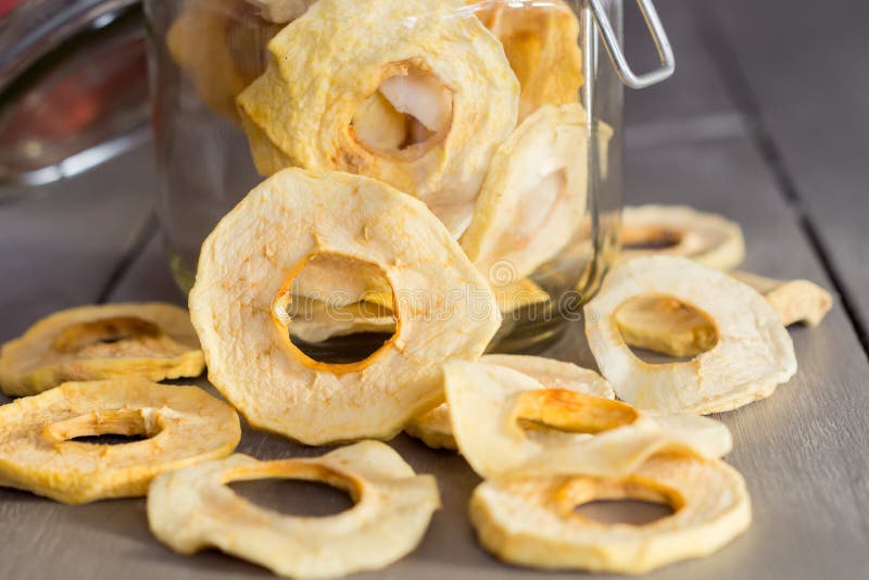 Dried Apple Rings in a Jar stock image. Image of foods - 35018569
