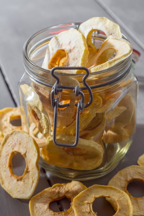 Dried Apple Rings in a Jar stock image. Image of foods - 35018569
