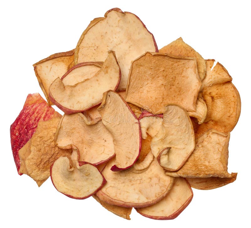 Dried Apple Slices on Isolated Background Stock Photo - Image of sliced ...