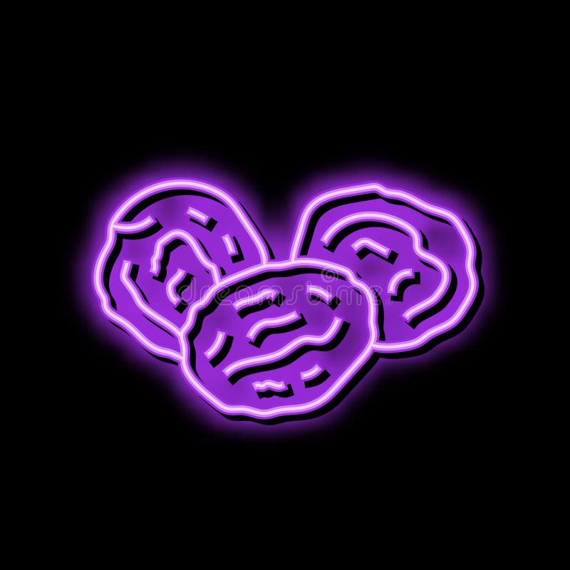 Dried Apricot Fruit Neon Glow Icon Illustration Stock Vector ...