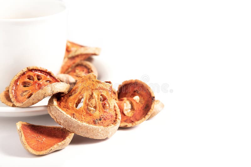 Dried bael fruit. stock photo. Image of color, drink - 136116536