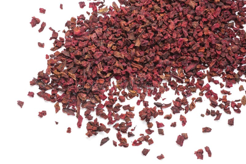 Dried Beet with Small Pieces Isolated on White Stock Photo - Image of ...
