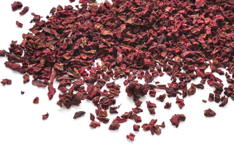 Dried Beet with Small Pieces Isolated on White Stock Image - Image of ...