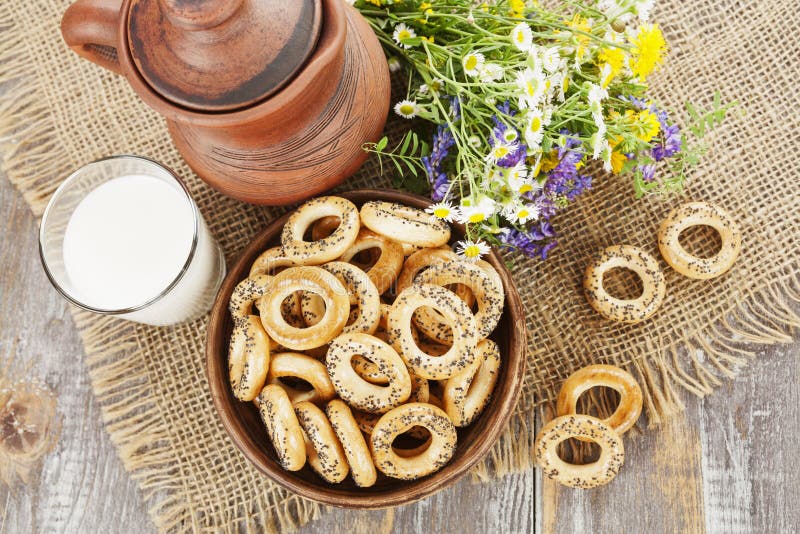 Dried biscuits and milk stock image. Image of pastry - 83948481