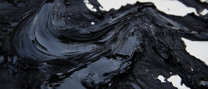 Dried Black Ink Texture on White Matte Paper Showcasing Intricate ...