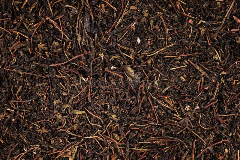 Dried Black Tea Background Texture Stock Photo - Image of macro, drink ...