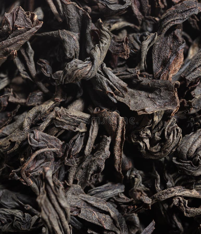 Dried Black Tea Leaves As Background. Stock Photo - Image of asian ...