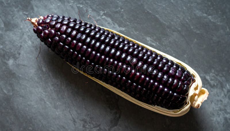Dried Blue Corn Kernel on Slate Stock Illustration - Illustration of ...