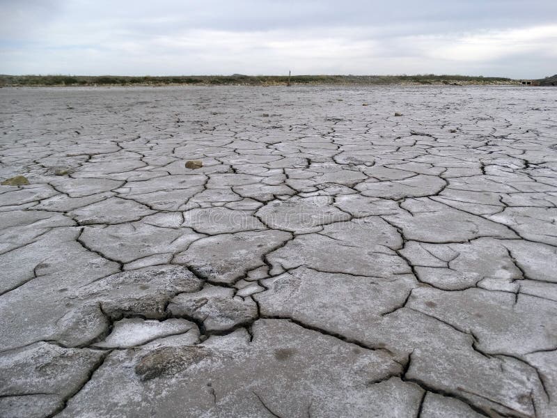 Dried Bottom of a Saline Lake Stock Image - Image of drought, cracks ...