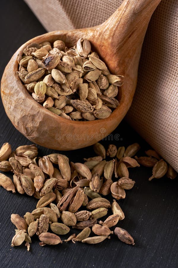Dried cardamom seeds stock photo. Image of fragrant - 209136738