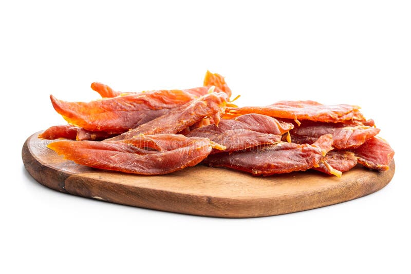 Dried Chicken Meat. Tasty Jerky Meat Stock Image - Image of chewy ...
