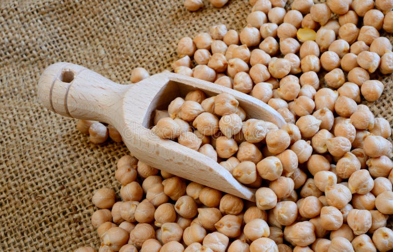 Dried chickpeas stock image. Image of spoon, sack, nutrition - 34246091
