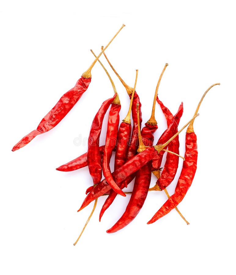 Dried chili isolated stock photo. Image of portion, flavoring - 19359552