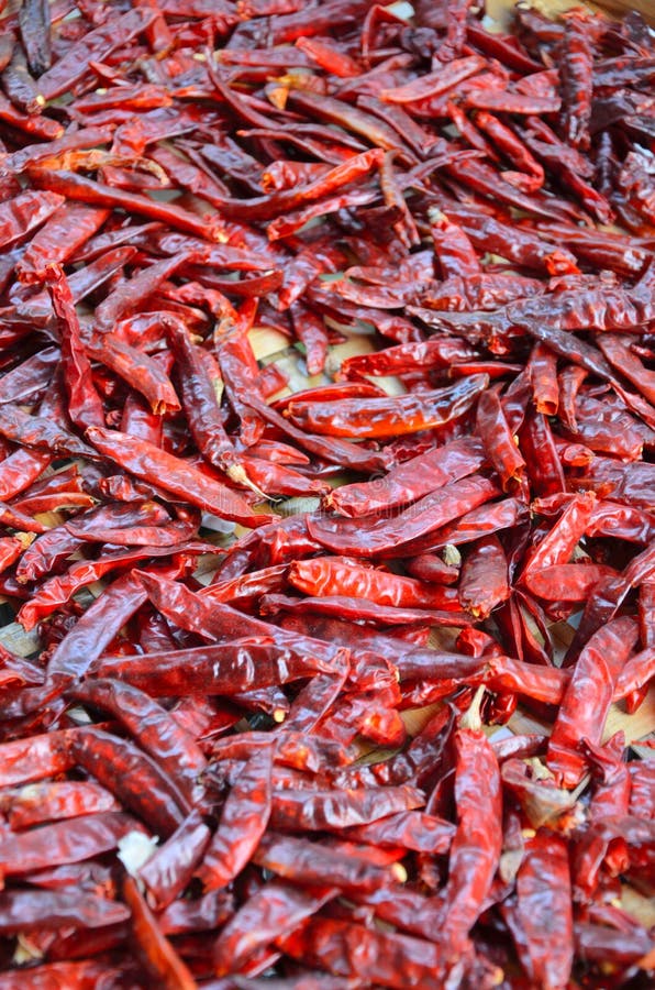 Dried Chili Close Up Shot, Vegetable Product Stock Image - Image of ...