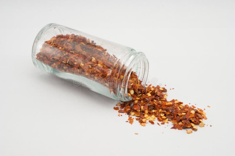 Dried chilli flakes stock image. Image of chilli, spice - 10491449