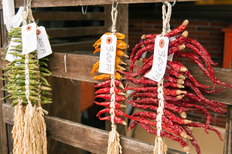 Dried chilli stock image. Image of storage, japanese - 76663637