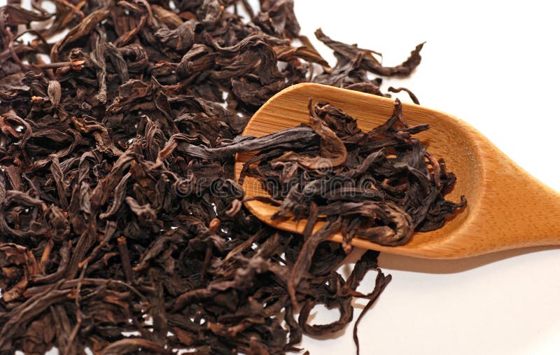Dried Chinese Black Tea Leaves. Stock Photo - Image of horizontal, food ...