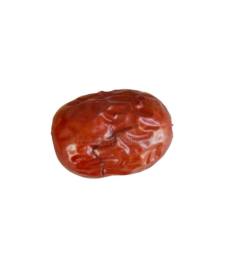 A Chinese Red Dates on a White Background. Stock Photo - Image of food ...