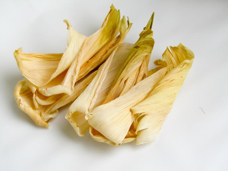Dried Corn Husks, with White Bottom Stock Photo - Image of white, fruit ...