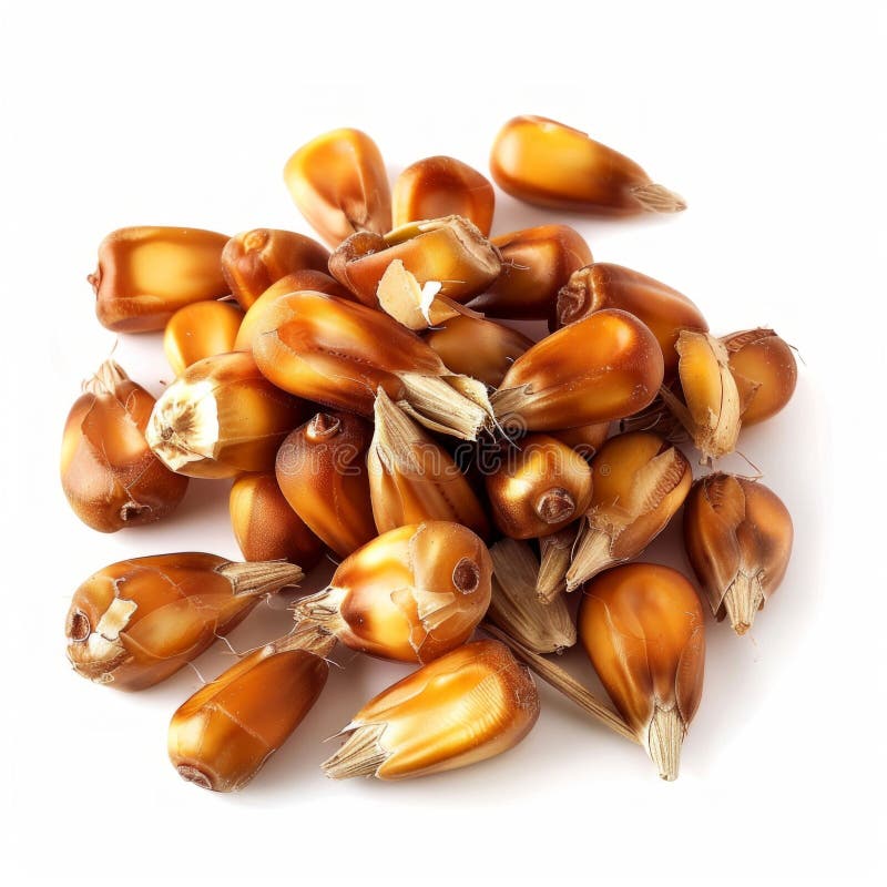 Dried Corn Seeds on White Background. Generative Ai Stock Illustration ...