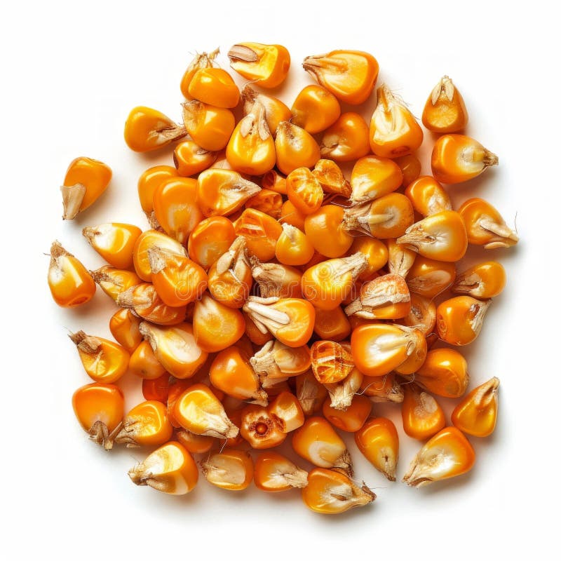 Dried Corn Seeds on White Background. Generative Ai Stock Illustration ...