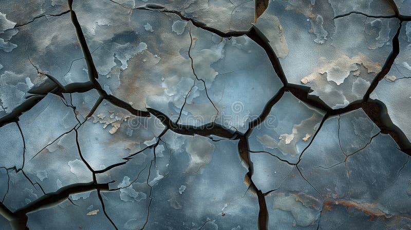 Dried, Cracked Earth with Peeling Paint Effect Stock Illustration ...