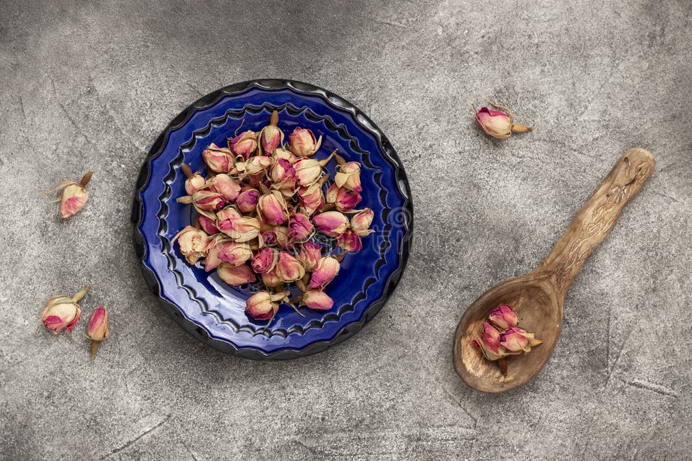 Dried damask rose. stock photo. Image of dried, spoon - 287069604