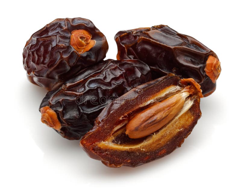 Dried Date Fruit Isolated on White Stock Photo - Image of healthy ...