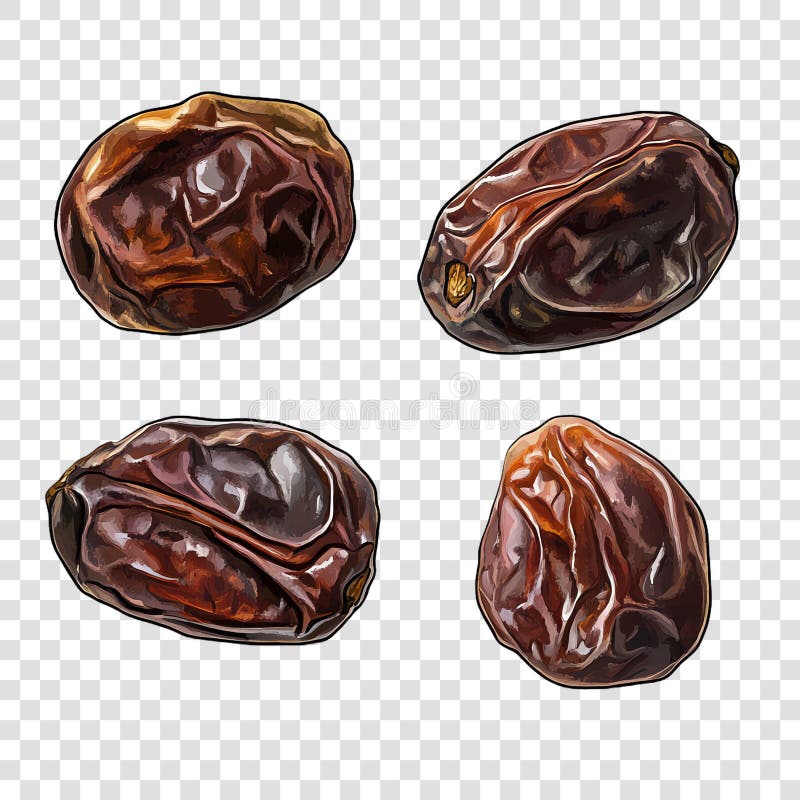 Dried date set stock image. Illustration of dried, wooden - 341474005