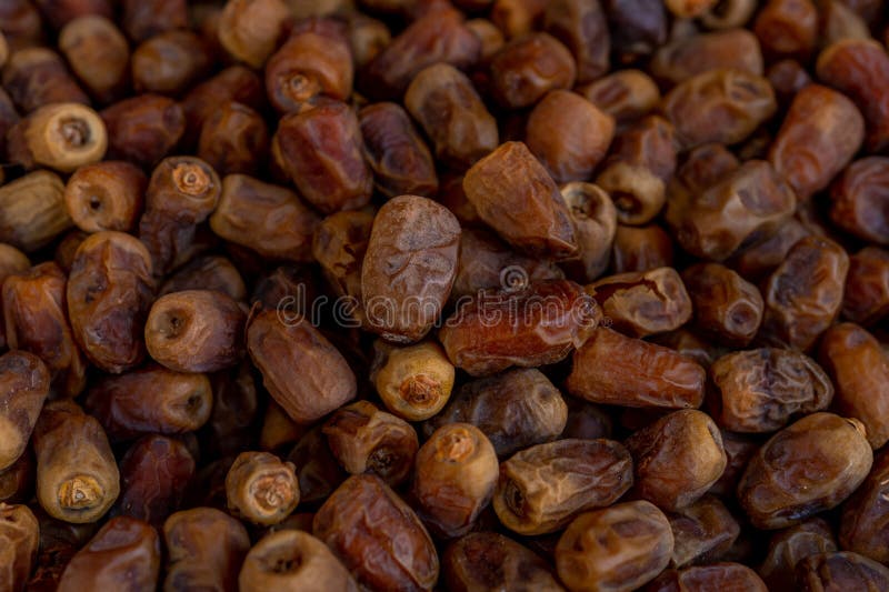 Dried Dates Fruit on Street Market in Egypt Stock Image - Image of ...