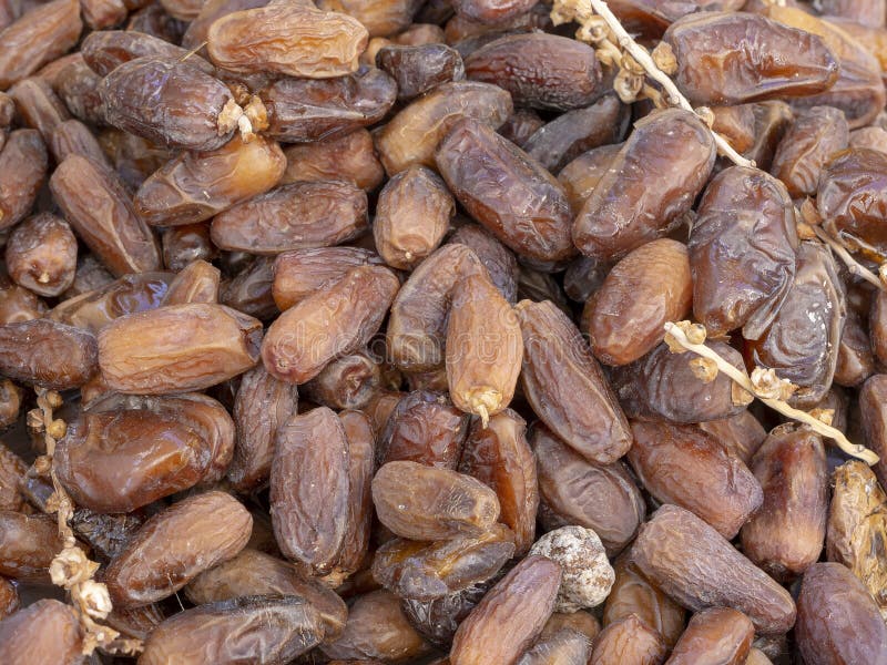 Dried Dates on Outdoor Market Stall. Stock Photo - Image of fruit, food ...