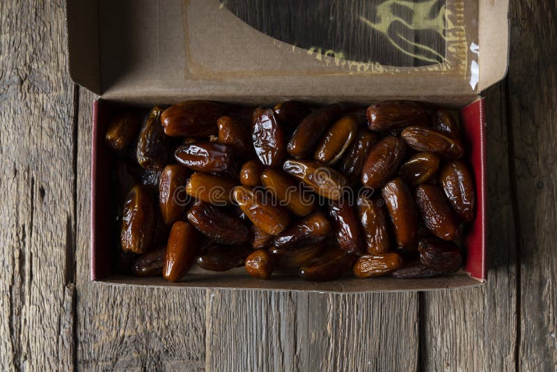 Dried dates packing box. stock photo. Image of delicious - 236217748