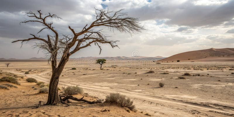 A Dried Desert Tree a Visual Testament To Climate Changes Impact on ...
