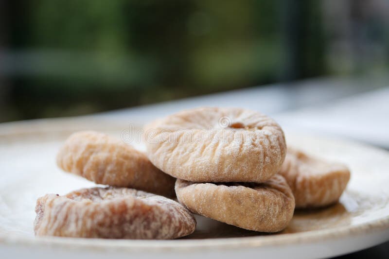 Dried Fig Fruit on on a Plate on Table Stock Photo - Image of health ...
