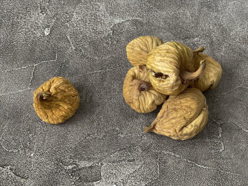 Dried Figs on a Gray Concrete Stock Photo - Image of piece, vegetarian ...