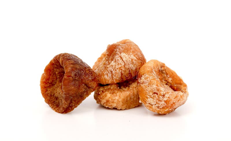 Dried Figs Isolated on White Stock Photo - Image of snack, natural ...