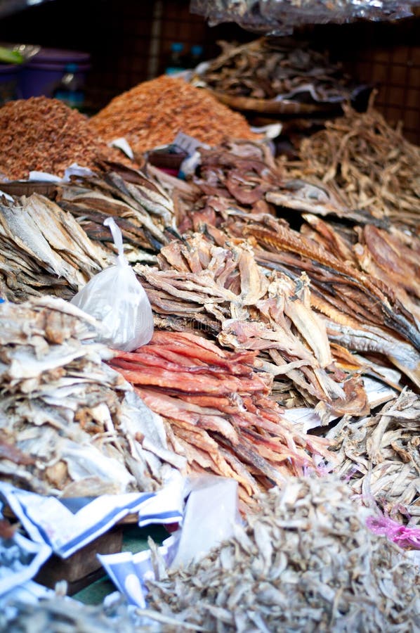 Dry fish market, Myanmar stock image. Image of fresh - 123991845