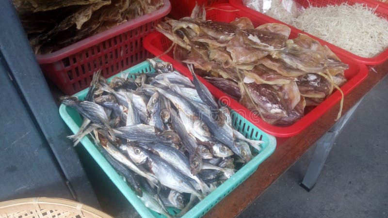 Dried fish stock image. Image of food, basket, fish, dried - 64102341
